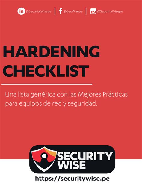 Security Wise Hardening Checklist 1700280142 Pdf Controlador De Interfaz De Red