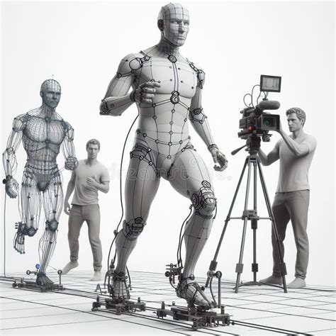 25 40 3d character motion capture recording and tran stock