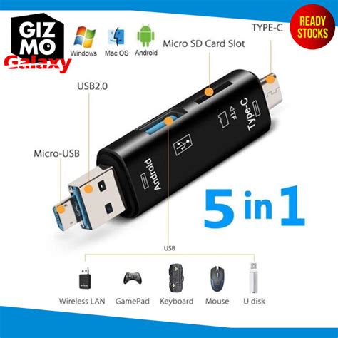 In USB Card Reader OTG USB Type C Micro USB SD TF Memory Card Reader Adapter High Speed