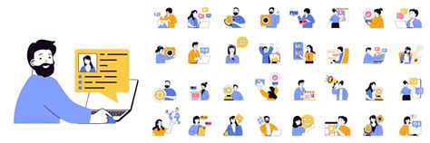 Social Network Mobile App Interface Screens Template Set Online Account Friends Chat Messages