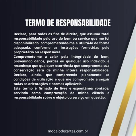 7 Termos De Responsabilidade Simples