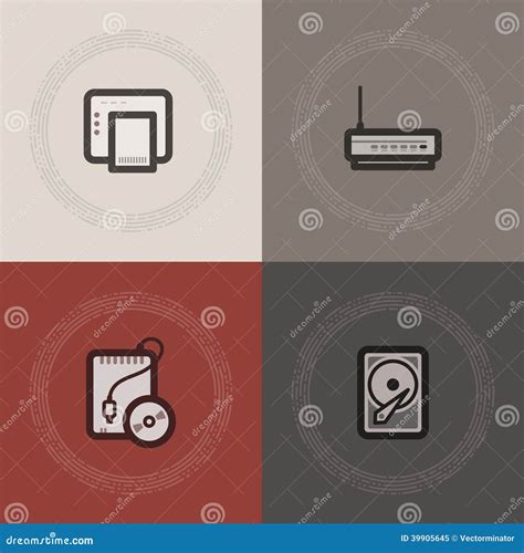 Internal Modem Neon Icon Simple Thin Line Outline Vector Of Computer