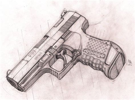 How To Draw A Pistol Step By Step Artofit
