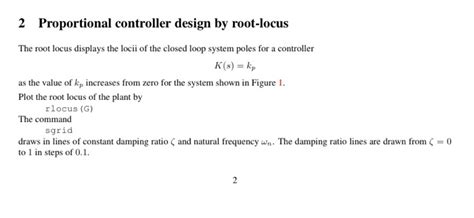 Proportional Controller Design By Root Locus The Chegg