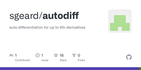 Github Sgeardautodiff Auto Differentiation For Up To 4th Derivatives