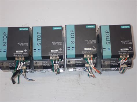 4 Siemens 6ep1 334 3ba00 Sitop Modular 10a Power Supplies
