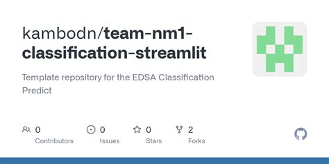 Github Kambodnteam Nm1 Classification Streamlit Template Repository For The Edsa