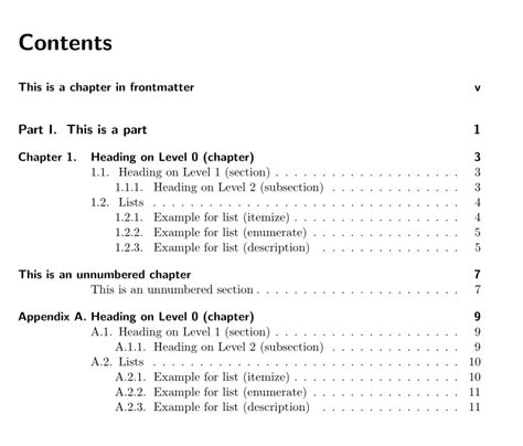 table of contents koma script add word part and chapter in toc