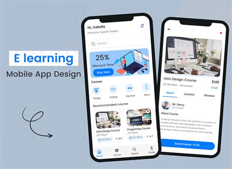 E Learning Mobile App Uiux Design Behance