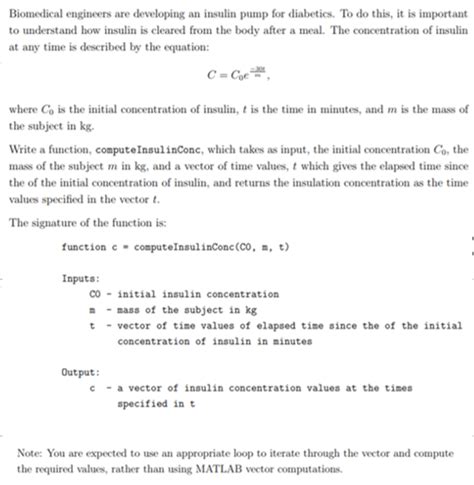 Solved Biomedical Engineers Are Developing An Insulin Pump Chegg
