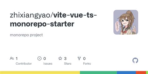 Github Zhixiangyaovite Vue Ts Monorepo Starter Monorepo Project