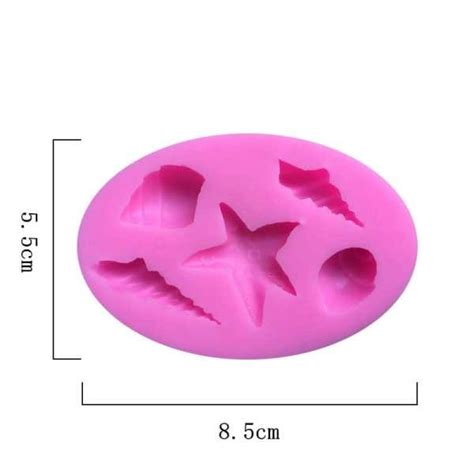 Molde De Silicona Estrella De Mar Caracol Sugarkingdom