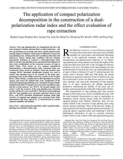 pdf the application of compact polarization decomposition in the