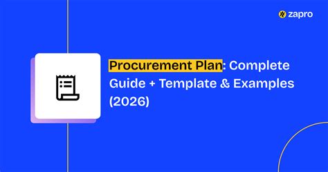Procurement Plan Guide Templates And Examples For 2026