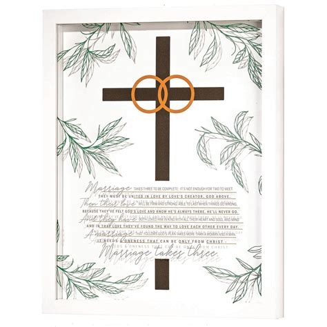 Cross With Wedding Rings Clipart