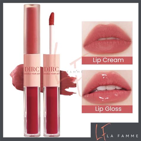 Jual Dirc 2in1 Lipstick Matte And Glossy Lip Mud Lip Cream Lip Glossy Dua