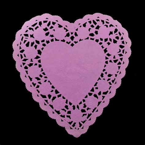 Хээ цоолборлосон ягаан зүрх хэлбэртэй цаасан суурь 2 ширхэг Beentee