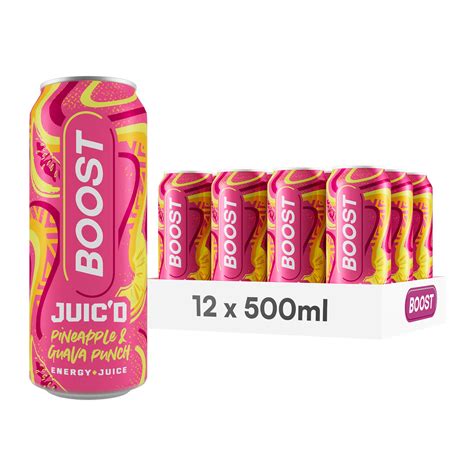 Boost Juicd Energy Drink Pineapple And Guava Juice Punch 12 Multipack