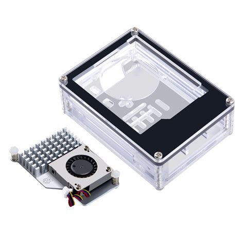 Electronikz GeeekPi Layers Acrylic Case With Official Pi Active Cooler For Raspberry Pi