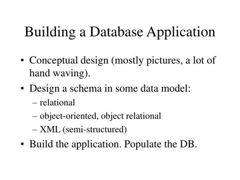 Ppt Building A Database Application Powerpoint Presentation Free