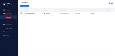 Backup Task Management