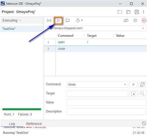 New Selenium IDE Using Close Command For Closing The Browser QAFox
