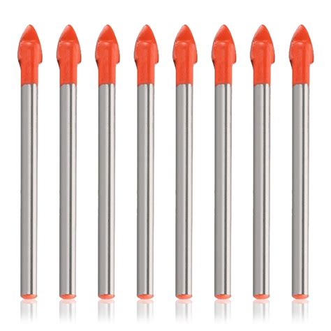 Sticker 8pcs Flat Ceramic Triangular Drill Bit 6mm