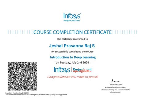 Jeshai Prasanna Raj On Linkedin Just Cooked Up With Some New Courses Taken Up And Completed In