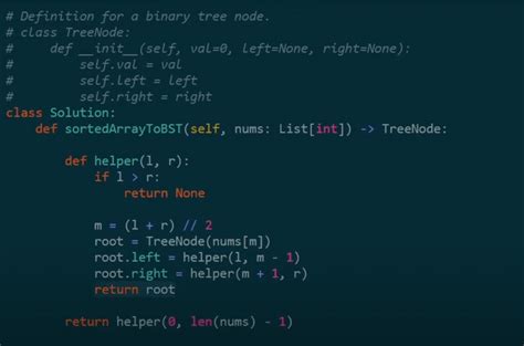108 Convert Sorted Array To Bst Rleetcode