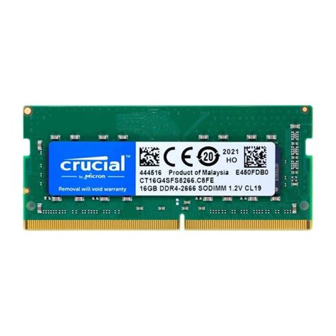 Оперативная память Crucial 16gb Ddr4 2666 Pc4 21300 Ct16g4sfs8266