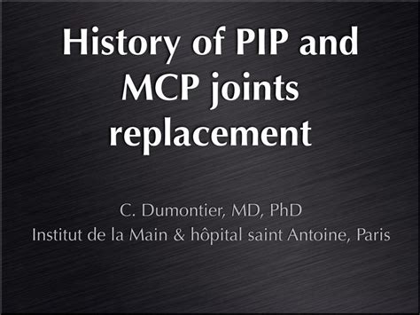 PDF History Of PIP And MCP Joints Replacement History Of PIP And MCP Joints Replacement