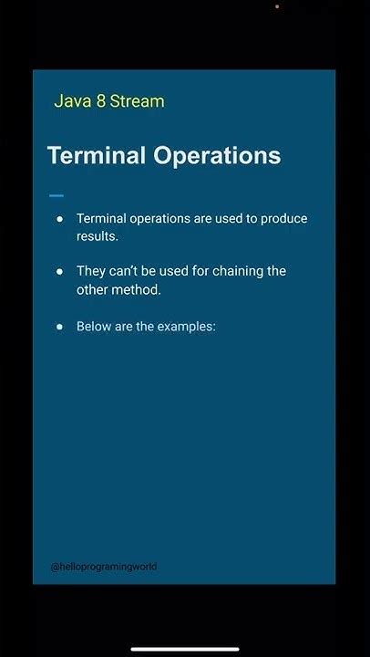 Java 8 Stream Terminal Operations 08 Java8 Youtube