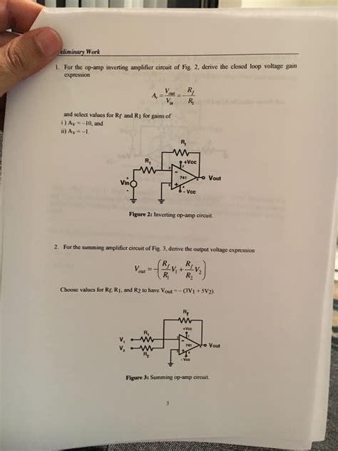 Solved 3 For The Non Inverting Amplifier Circuit Of Fig 4 Chegg Com