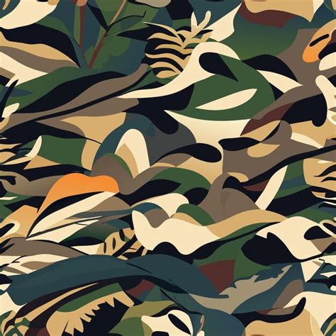 Premium Vector Dynamic Camouflage Pattern Digital 2d Vector Design