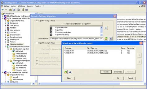 SCREENSHOTS IDEAL Migration 5 9 Windows Active Directory Migration And Consolidation Tool