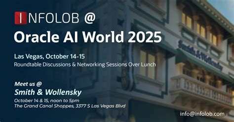 Infolob Oracle Ai World 2025 Infolob Global