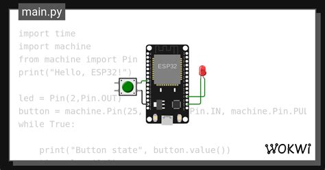 praktik menyalakan led dengan push button wokwi esp32 stm32 arduino
