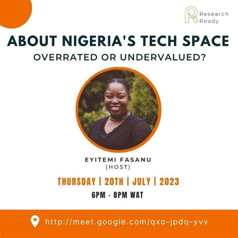Research Ready Hub On Linkedin Techtalks Nigeriatech Innovationnation Thursdayconversation