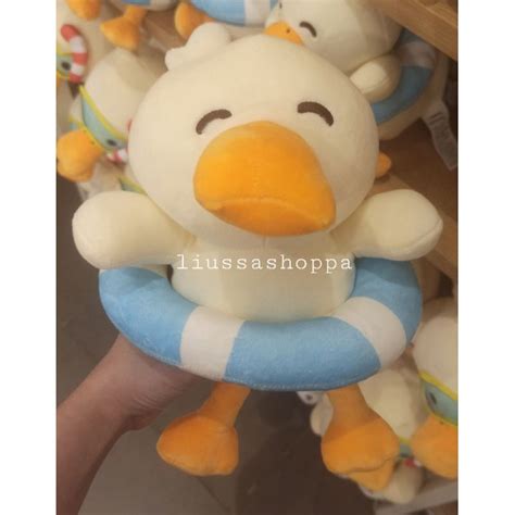 Jual Boneka Miniso Diving Duck Series Swim Ring Duck Plush Toy Shopee Indonesia