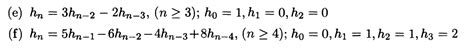 Solved Solve The Following Recurrence Relations By Using The