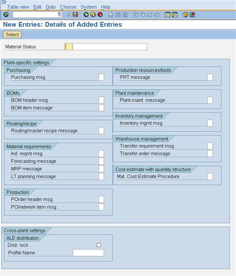 Sap Mm How To Define Material Statuses
