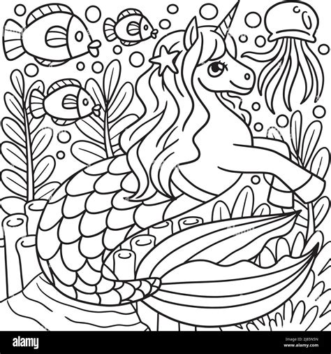 Mermaid Unicorn Coloring Sheet Printable