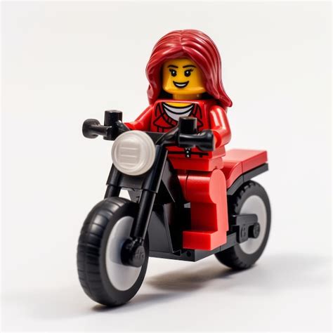 Premium Photo Redhead Lego Figure Riding Motorcycle A Consumer Culture Critique