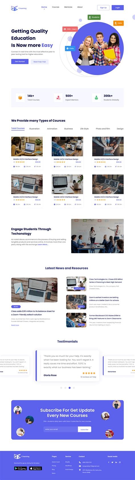 E Learning Website UX Case Study On Behance