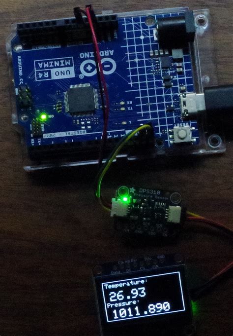 arduino uno r4 minimaでセンサ・インターフェーシング ⑲ 気圧センサ dps310 arduinoクックブック