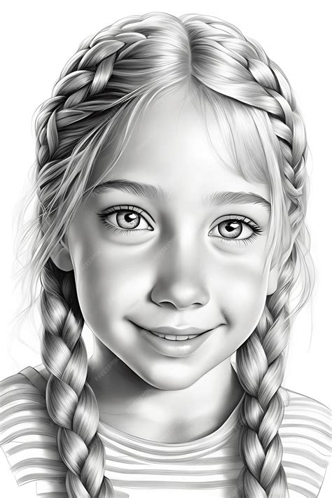 즐거운 어린이 색칠 공부 페이지 인쇄용 연필 스케치 성인 색칠 프리미엄 사진