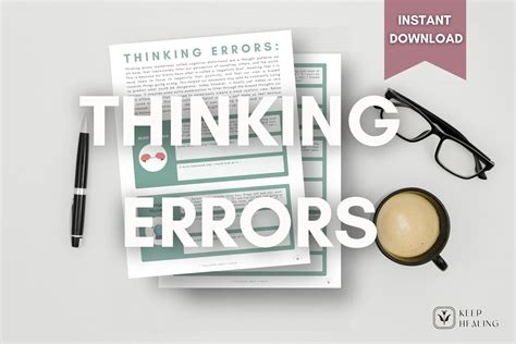 Thinking Errors Printable Pdf Cognitive Behavioral Therapy Cbt