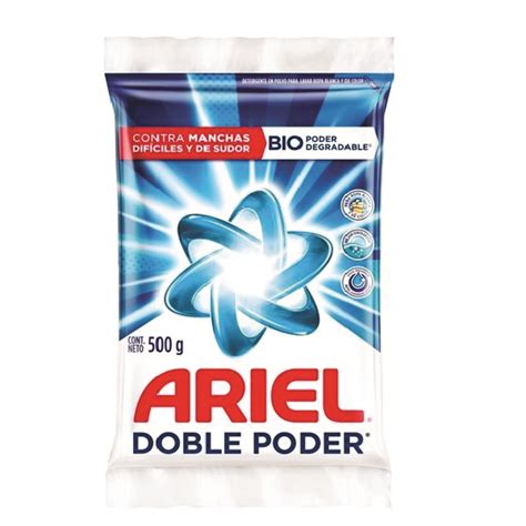 Detergente En Polvo Ariel Doble Poder 500 G °super°abasto°mx°