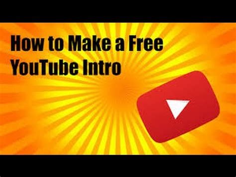 HOW TO MAKE YOUR OWN INTRO YouTube