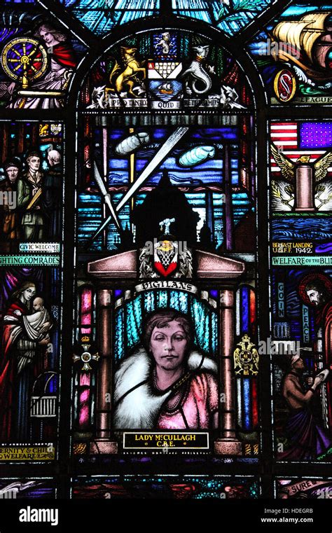 Lady Margaret Mccullagh Stained Glass Window On The First Floor Of